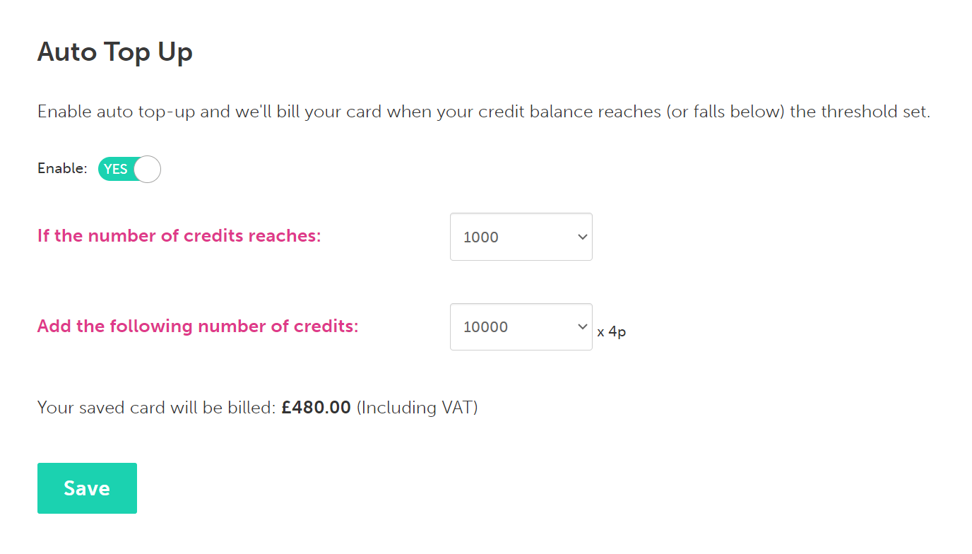 How do I set up an 'Auto Top Up'? – Help & Support By FireText